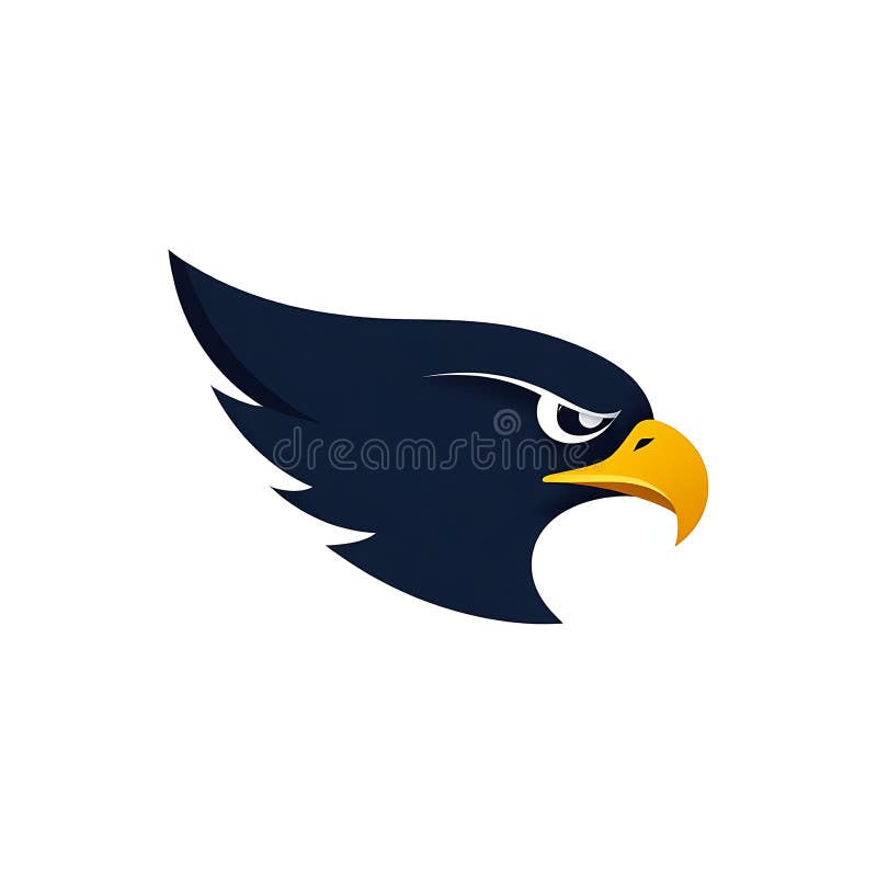 Bold Hawk Head Logo Design stock illustration. Illustration of mascot ...