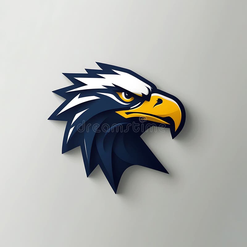 Bold Hawk Head Logo Design stock illustration. Illustration of sharp ...