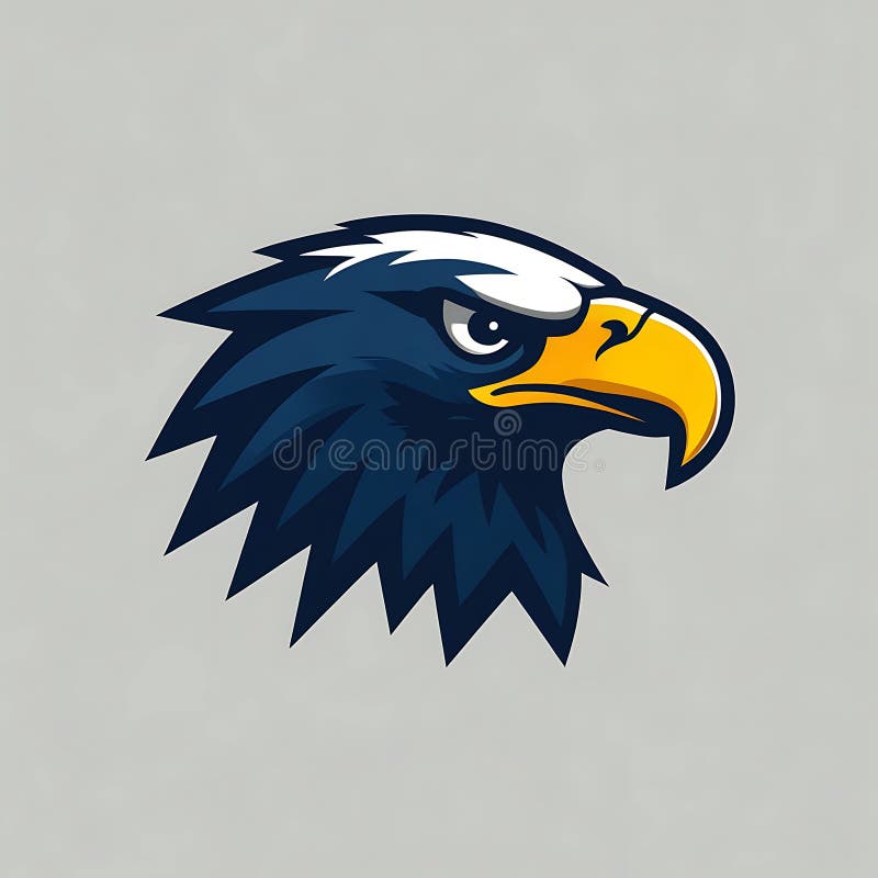 Bold Hawk Head Logo Design stock illustration. Illustration of graphic ...