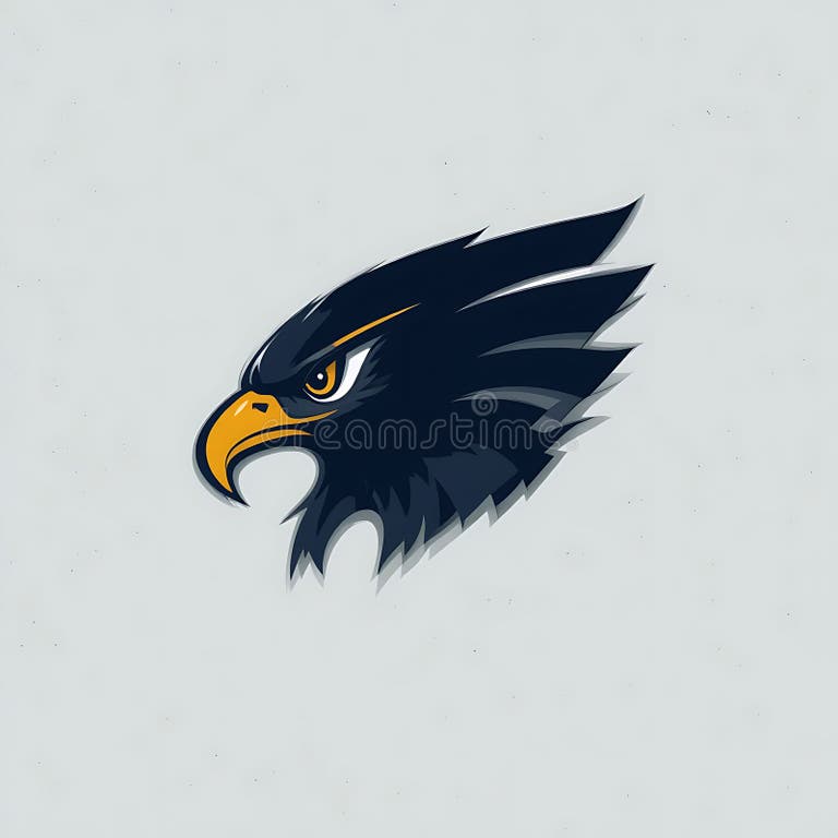 Bold Hawk Head Logo Design stock illustration. Illustration of graphic ...