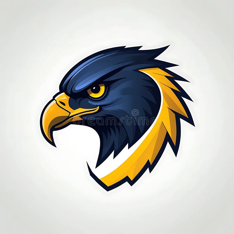 Bold Hawk Head Logo Design stock illustration. Illustration of dynamic ...