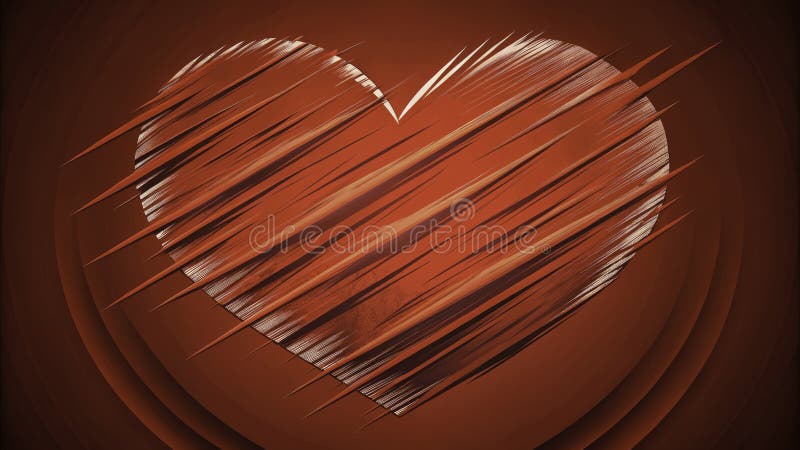 Bold Heart Icon with Claw Scratch Marks a Vector Illustration for ...