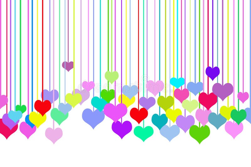 Bold Hearts stock illustration. Illustration of contrast - 12957477