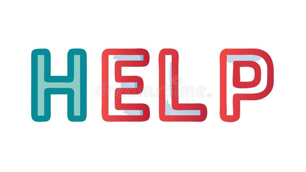 Bold Help Text Icon, Assistance and Support, Vector Design Generative ...