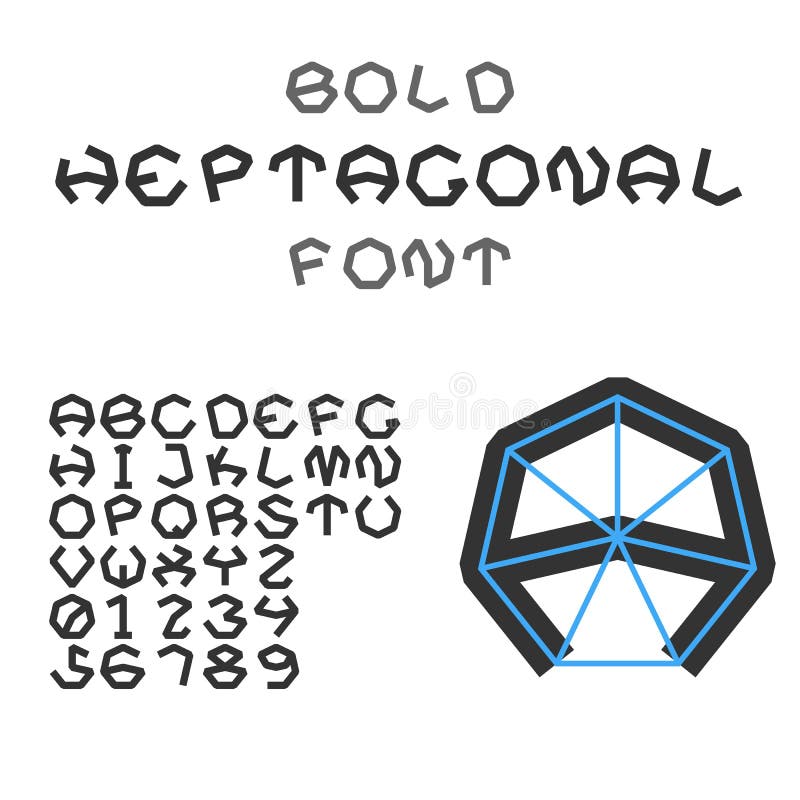 Heptagonal Alphabet Stock Illustrations – 1 Heptagonal Alphabet Stock ...