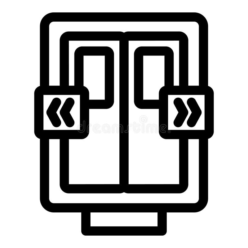 Train Doors Opening and Closing Icon Showing Platform Edge Stock ...