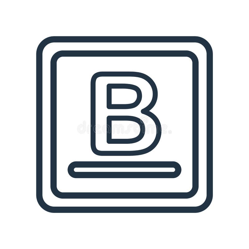 Bold Icon Vector Isolated on White Background, Bold Sign Stock Vector ...