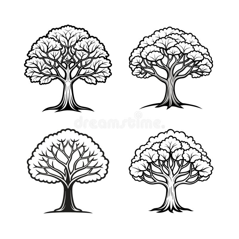 Bold Guava Tree Illustration Design Stock Vector - Illustration of ...