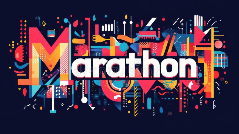 Run Marathon Typography, T-shirt Graphics, Sport Fashion Print, New ...