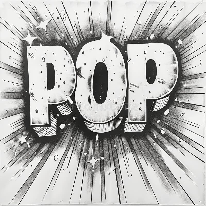 Dynamic Explosion-style POP Text in Comic Art Stock Illustration ...