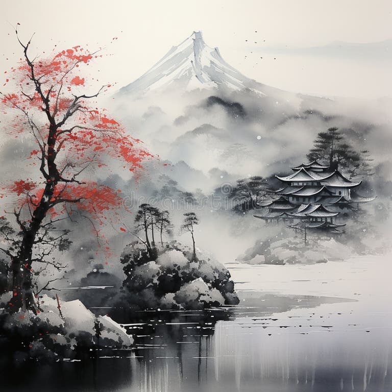 Bold Ink Wash Painting stock illustration. Illustration of artweaver ...