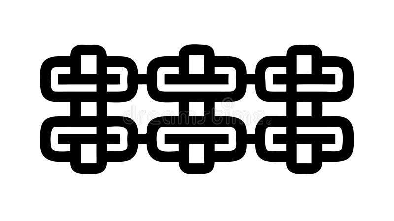 Bold Interlocking HShape Pattern. Abstract Connectivity, Vector Design ...