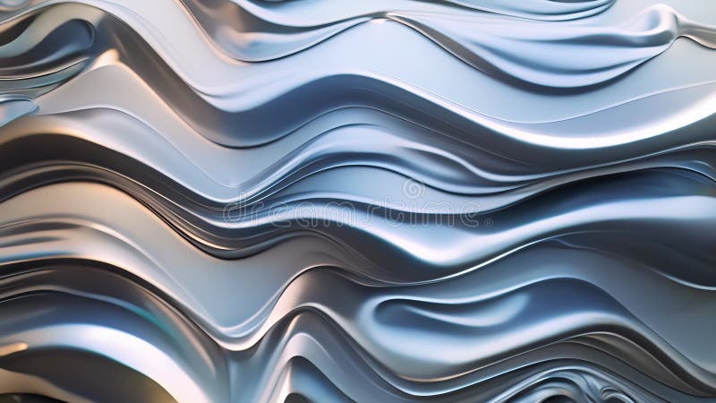 Bold Interlocking Waves in Metallic Shades Evoking a Futuristic Feel ...