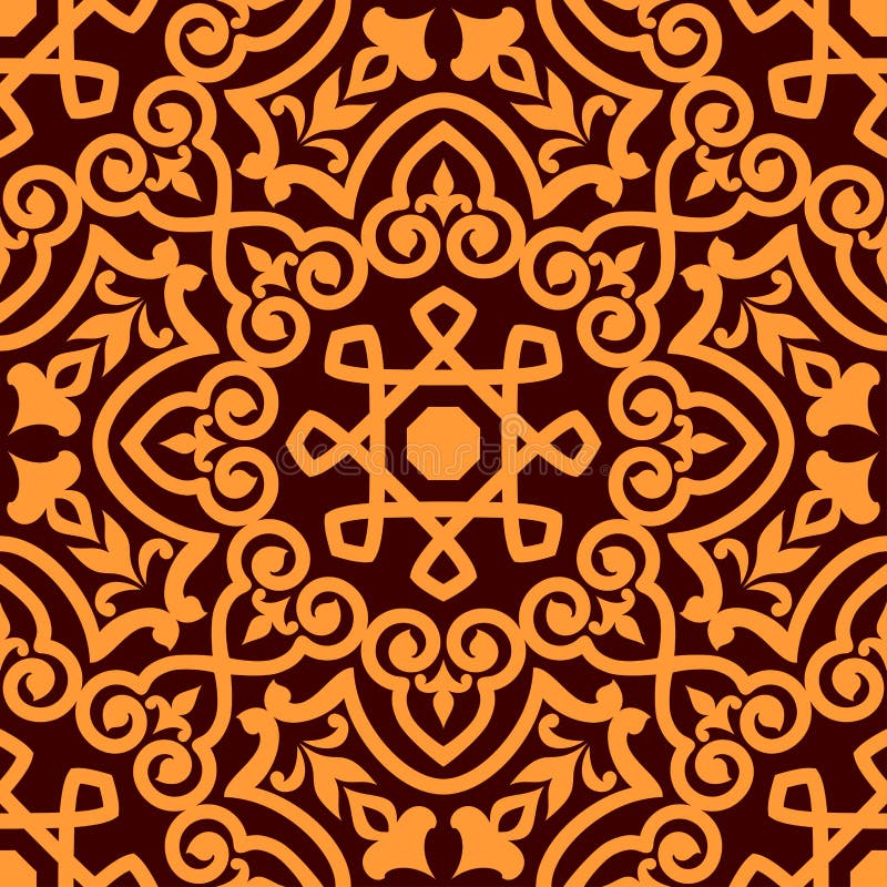 Arabic Seamless Script Pattern Stock Vector - Illustration of arab ...