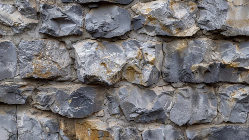 Bold and Jagged Edges of a Textured Stone Wall with Sharp Corners and ...