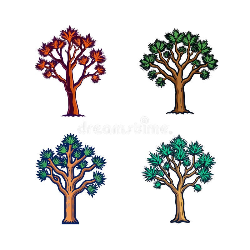 Bold Joshua Tree Illustration Design Stock Vector - Illustration of ...