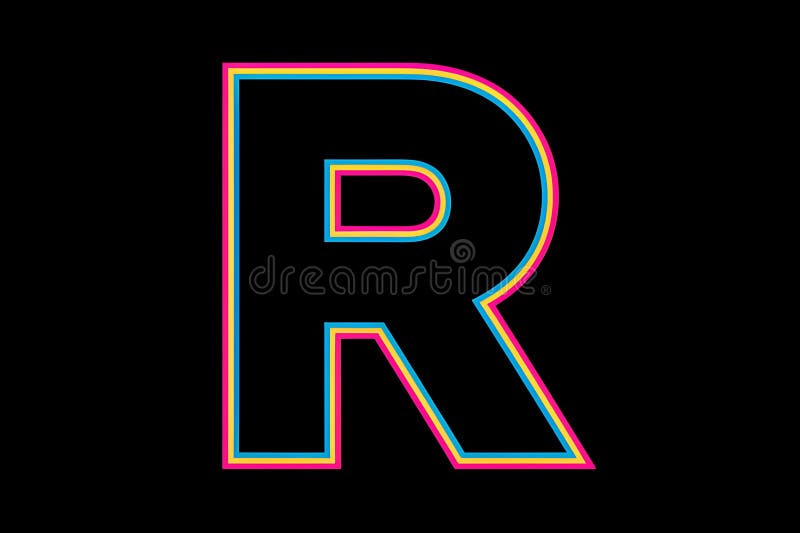 Bold and Large Letter R stock illustration. Illustration of advertising ...