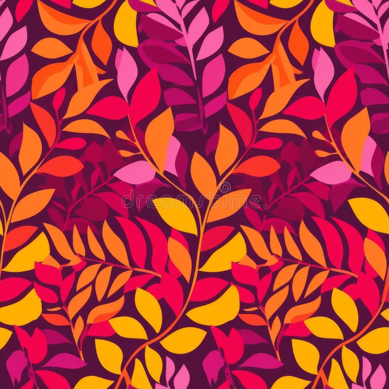 Bold Latin Leaf Pattern. Latin-inspired Leaf Pattern with a Seamless ...