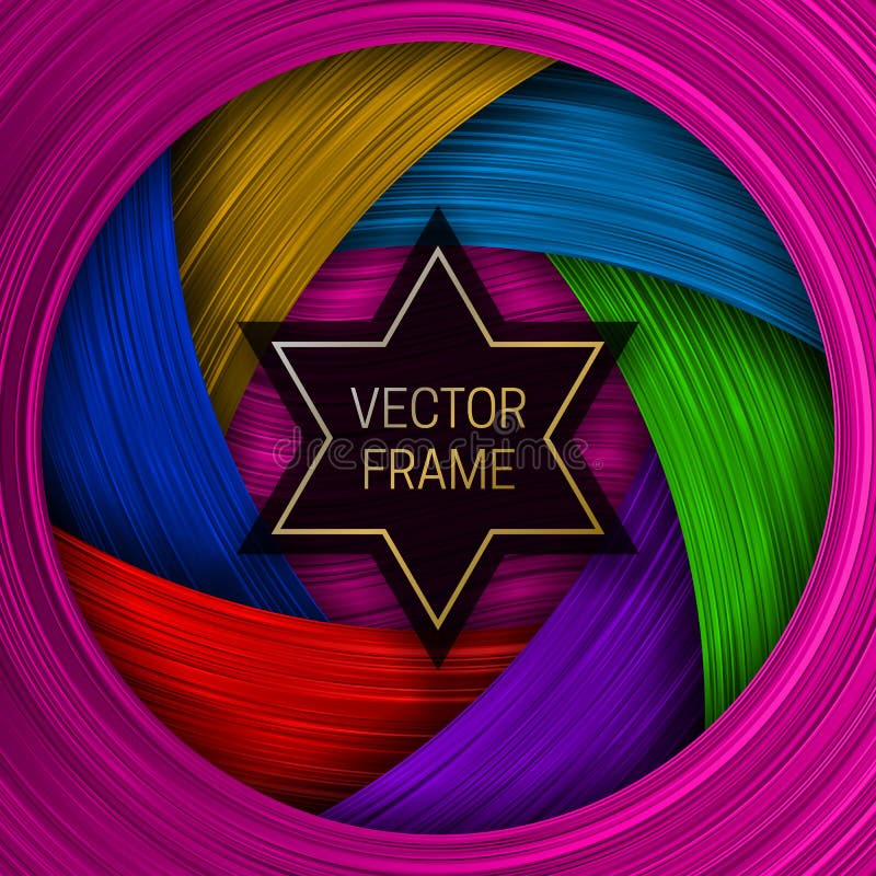 Bold Layers Background with Star Shaped Black and Gold Frame for Text ...