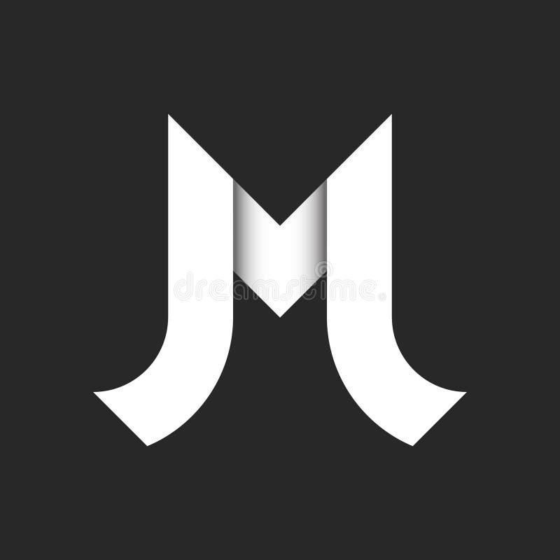 Bold Letter M Logo Design with Horn Accent Stock Vector - Illustration ...