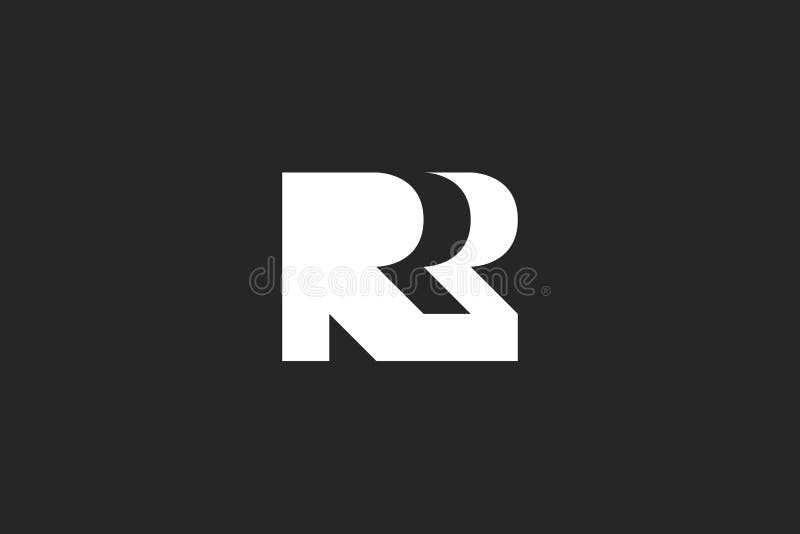 Bold Letter R with Shadow Logo Stock Illustration - Illustration of ...