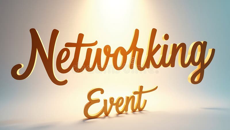 Networking Event Sign in Stylish Typography Showcasing a Professional ...