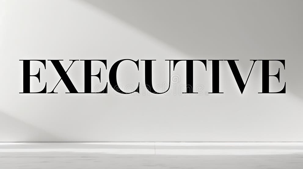 Bold Lettering on a Wall Highlights the Term Executive in an Office ...