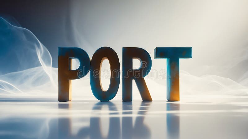 Bold Lettering of the Word Port with a Creative Background and Soft ...