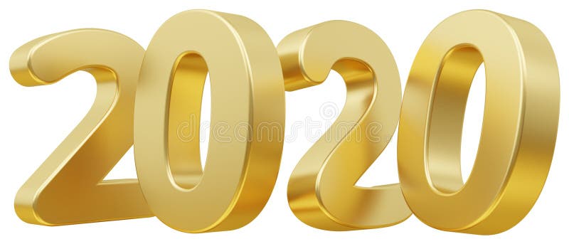 2020 Bold Letters 3d-illustration Stock Illustration - Illustration of ...