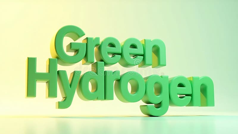 Green Hydrogen Concept with Bold Typography Highlighting Renewable ...