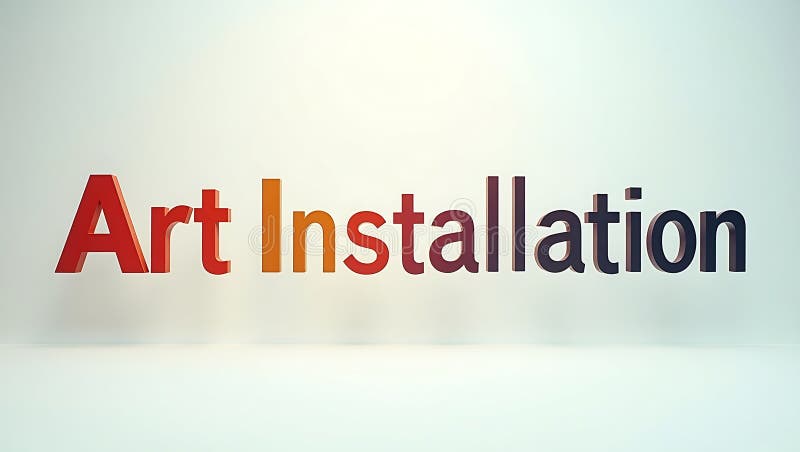 Bold Letters Form the Phrase Art Installation in Gradient Colors ...