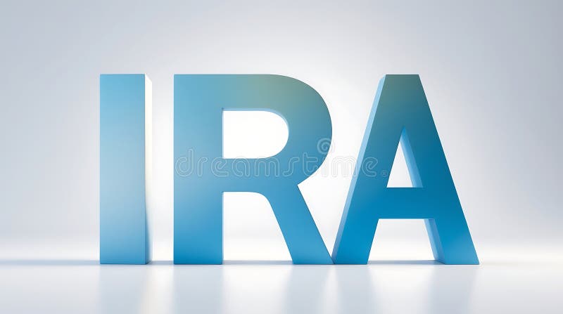 Ira Letters in Light Blue Color Against a Simple Background Showcasing ...