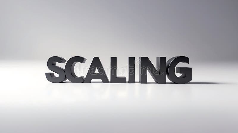 Scaling Concept in Modern Typography Against a Minimalistic Backdrop ...