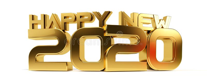 2020 Bold Letters Symbol 3d-illustration Stock Illustration ...