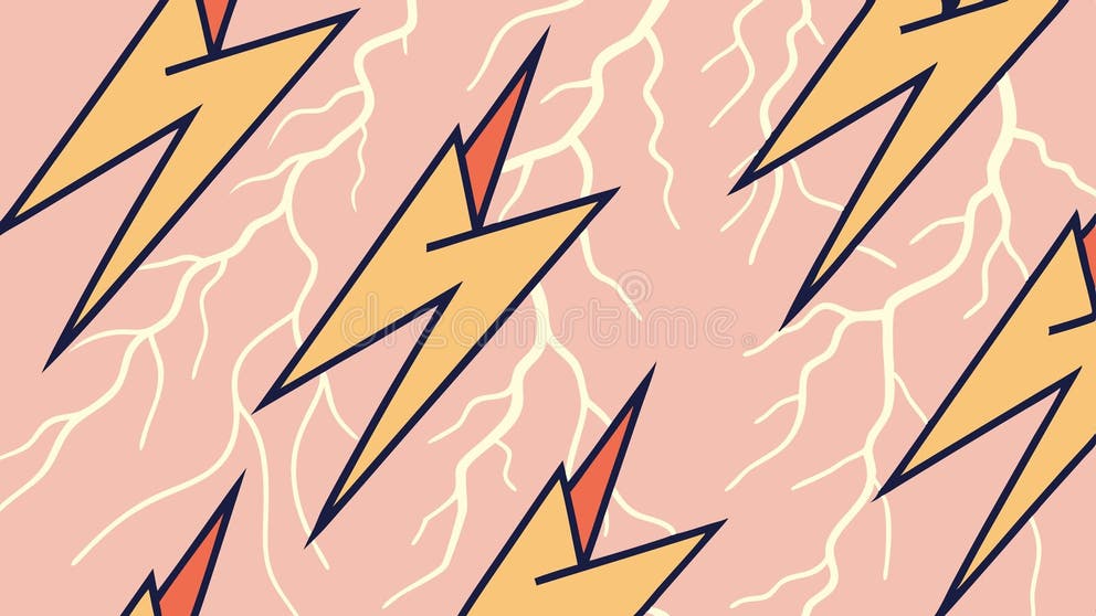 Bold Lightning Bolt Pattern. Abstract Energy Background, Vector Design ...