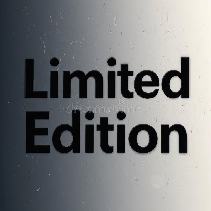 Bold Limited Edition Text on Gradient Metallic Background Stock Image ...