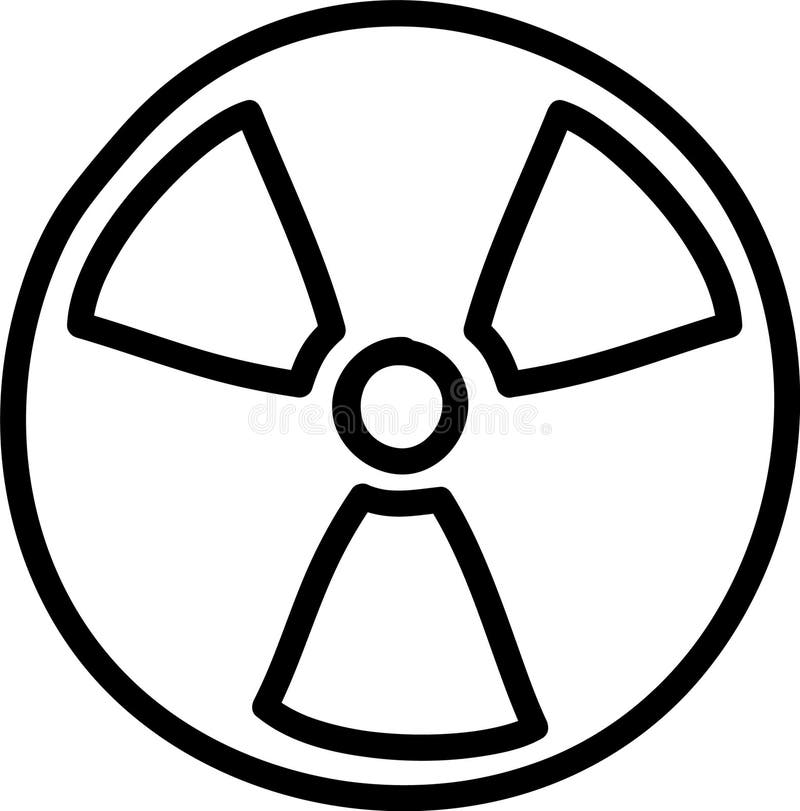 Radiation Hazard Symbol Outline Stock Illustration - Illustration of ...