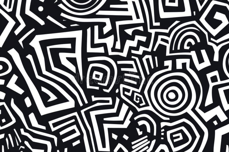 Bold Lines and Geometric Shapes Intertwining To Form a Captivating ...