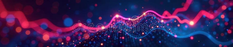 Bold Lines, Sharp Angles, Flowing Data Points, Color, Report Stock ...