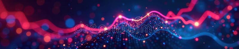 Bold Lines, Sharp Angles, Flowing Data Points, Color, Report Stock ...