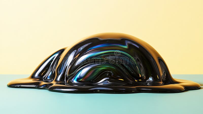 Bold Liquid Blob Displaying Futuristic Shape and Melting Effect on ...