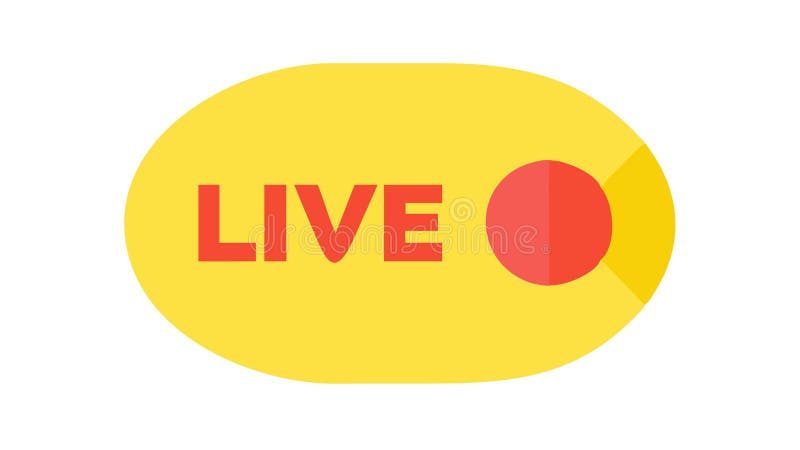 Bold Live Indicator, Real-Time Online Broadcast, Vector Design ...