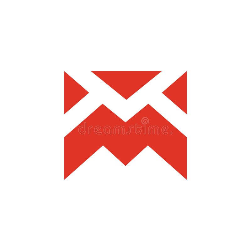 A Bold Logo for Modern Brands Red Color Letter M Logo Stock Vector ...