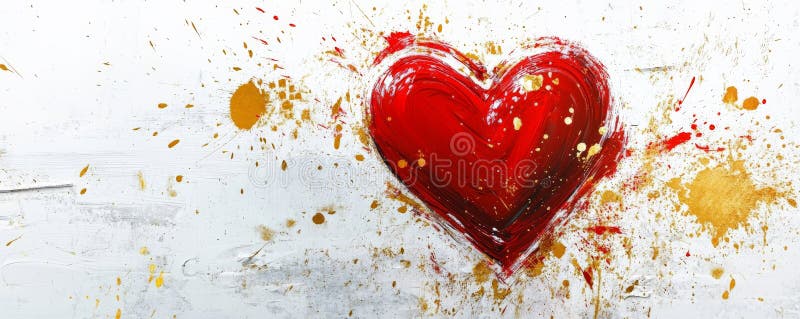 A Bold Love Symbol Background with a Striking Red Heart Surrounded by ...