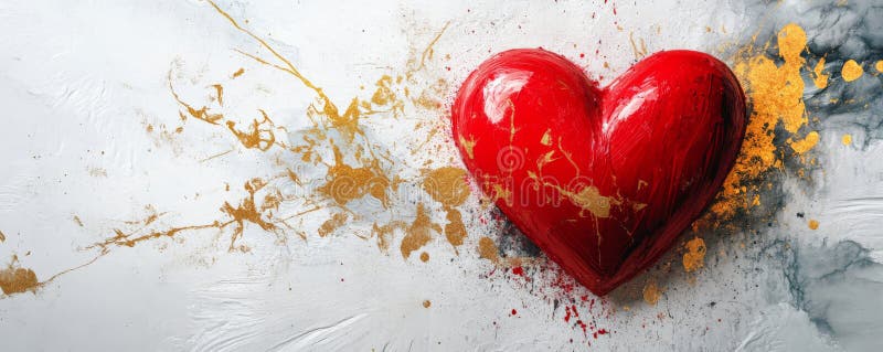 A Bold Love Symbol Background with a Striking Red Heart Surrounded by ...