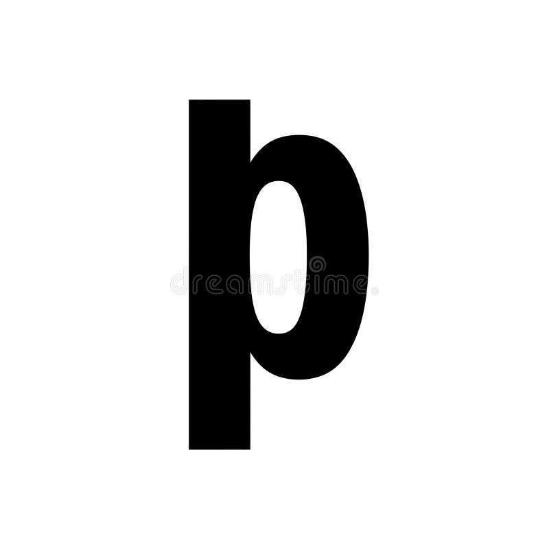 Letterbox P Silhouette stock illustration. Illustration of presentation ...