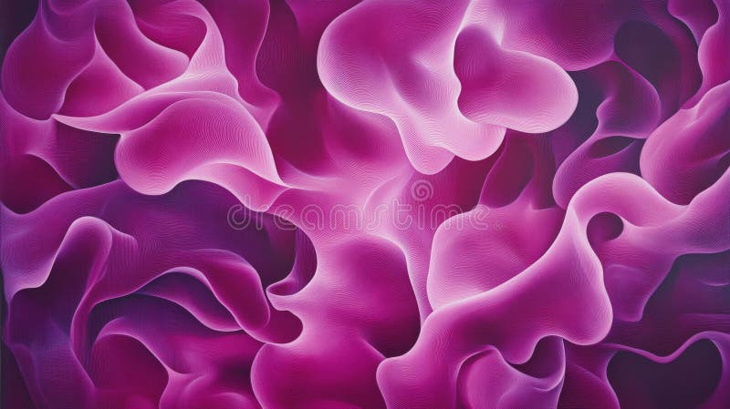 A Bold Magenta Abstract Pattern with Organic, Amoeba-like Forms. the ...
