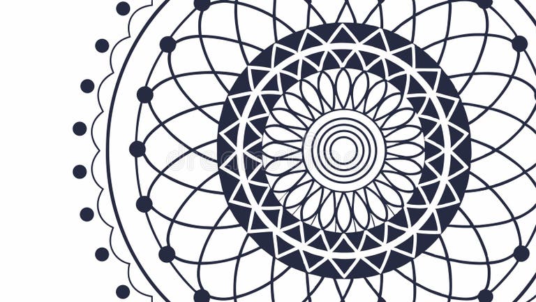 Bold Mandala with Contrasting Colors and Concentric Patterns, Vector ...