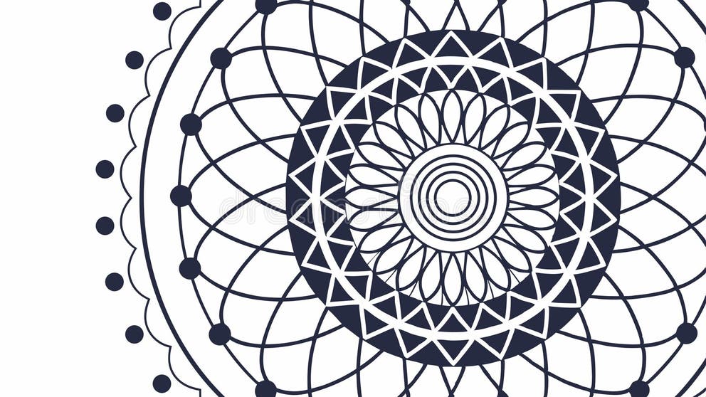 Bold Mandala with Contrasting Colors and Concentric Patterns, Vector ...