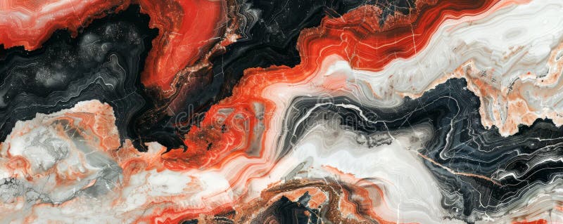 A Bold Marble Texture Background with Striking Veins of Red, Black, and ...